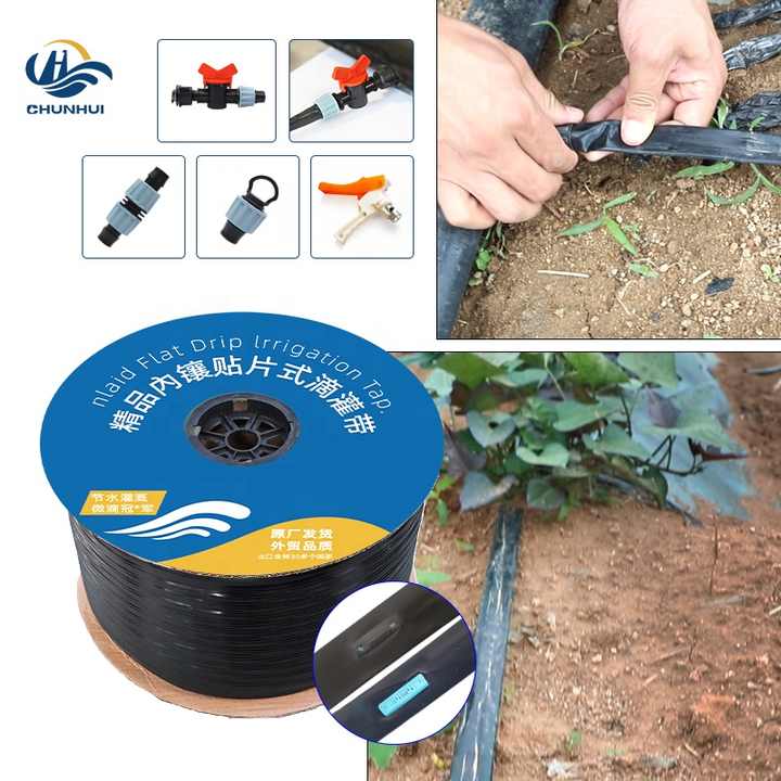 1 Hectare Plastic Drip Irrigation System Flat Drip Tape 16mm Drip Pipes ...