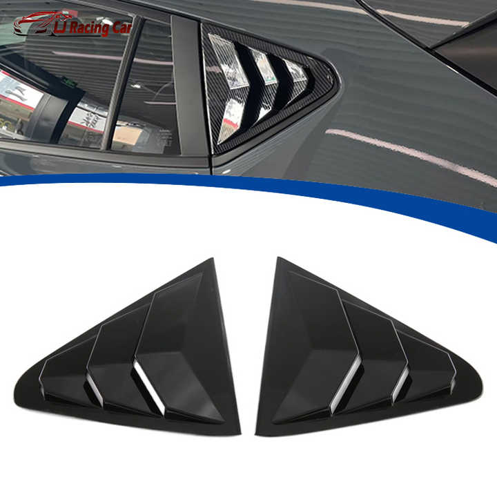 Car Rear Window Side Louvers Vent Trim Car Accessories ABS Rear Window ...
