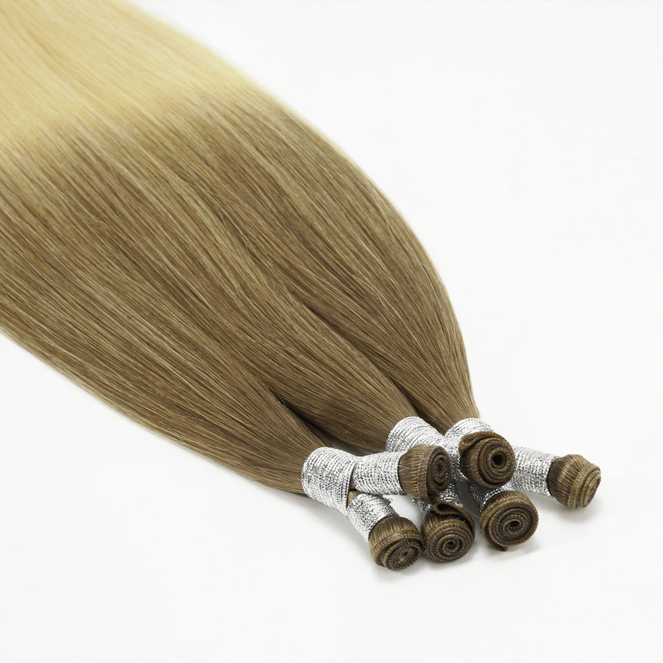 US STOCK Genius Weft Hair Extensions Rooted Golden Blonde Chinese Hair ...