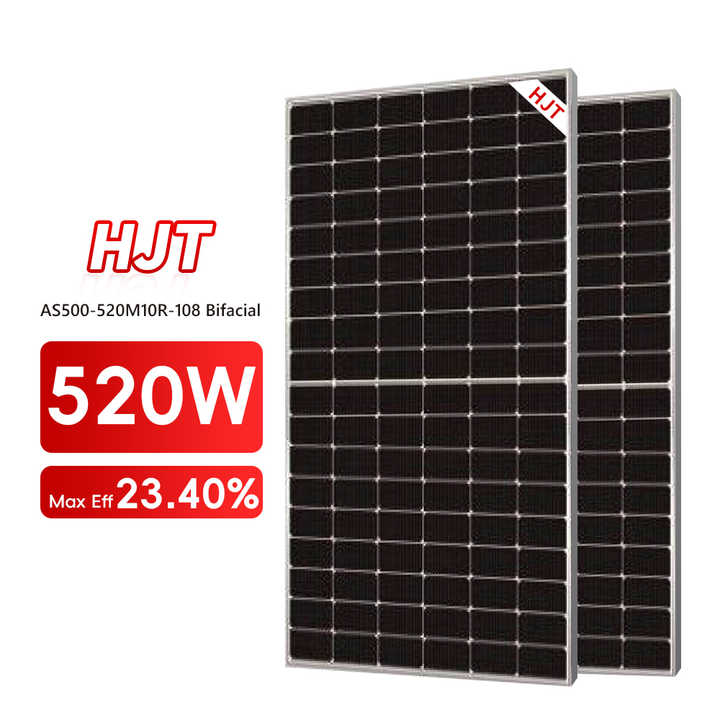 High Efficiency HJT Bifacial Mono Solar Panels 500-520W Energy Storage ...