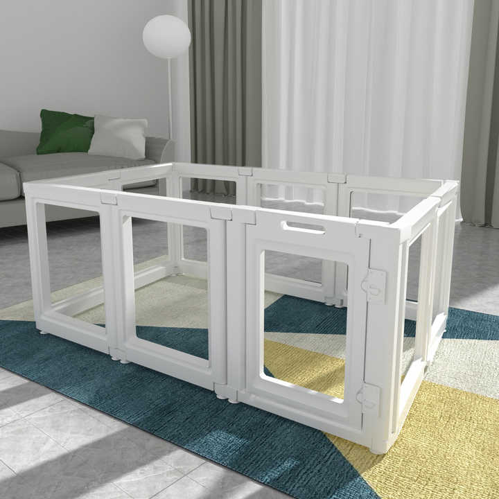 Acrylic Dog Playpen - Transparent Pet Pen for Small Dogs