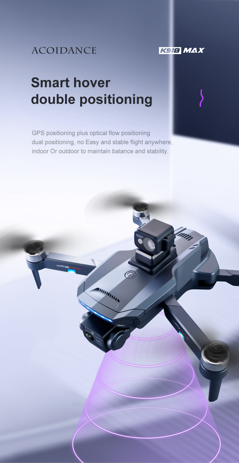 K918 Max - profesional Obstacle Avoidance dron 4K HD ESC Dual Camera d ...