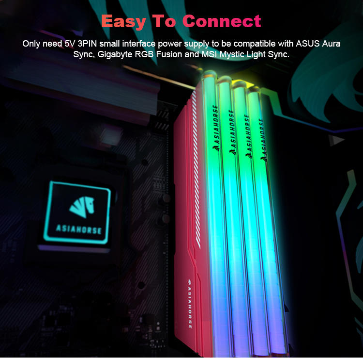 5v Argb Ram Cooler Colorful Lights Memory Module Radiator Cooling ...