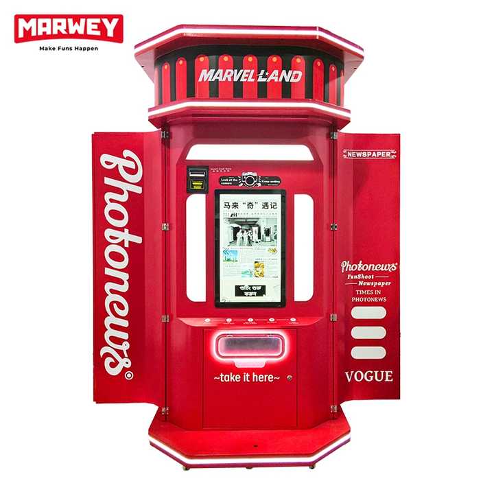 Popular Vintage Interactive Newspaper Print Photo Booth Coin Operated ...