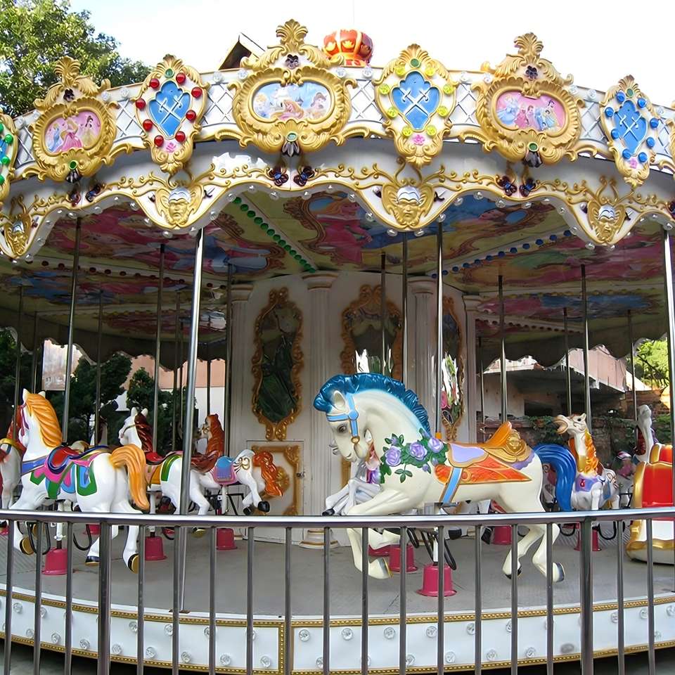 24-seat Metal & Fiberglass Carousel for Outdoor & Indoor Use Children ...