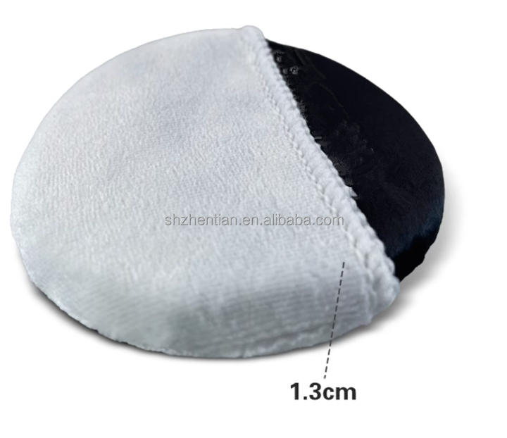 Microfiber Car Washing Wax Applicator Pad Round Waxing Sponge With ...