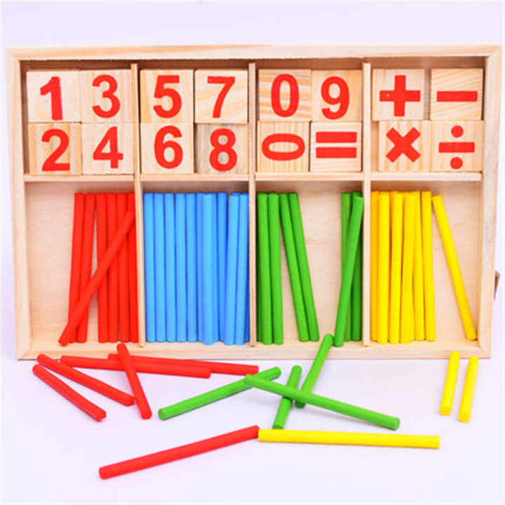 2024 High Quality Children Learn Arithmetic Stick Wooden Puzzle Logical ...