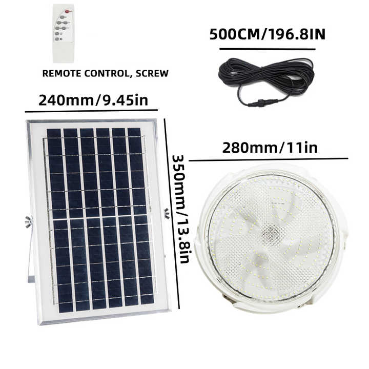 200W LED Solar Energy Ceiling Lamp - Bright & Efficient