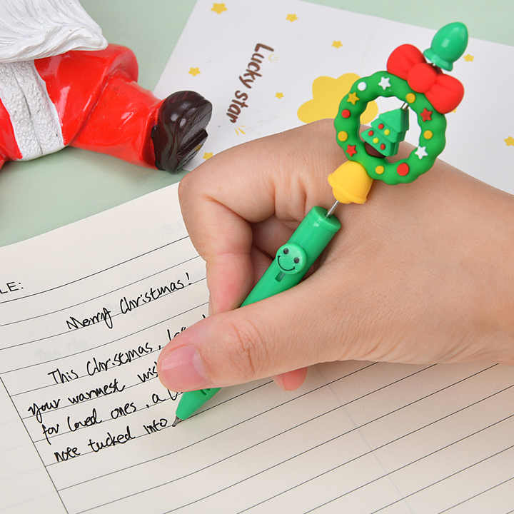 Christmas String Gel Pen Spin Gel Pen, Double Bead Spring Tip Quick ...
