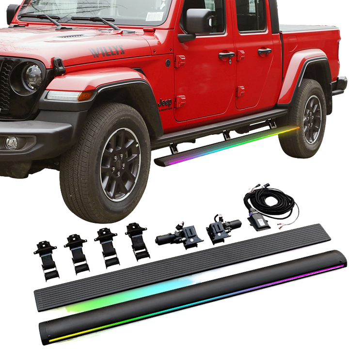 Deployable Power Electric Side Step Aluminium Foot Pedal Foldable Nerf ...