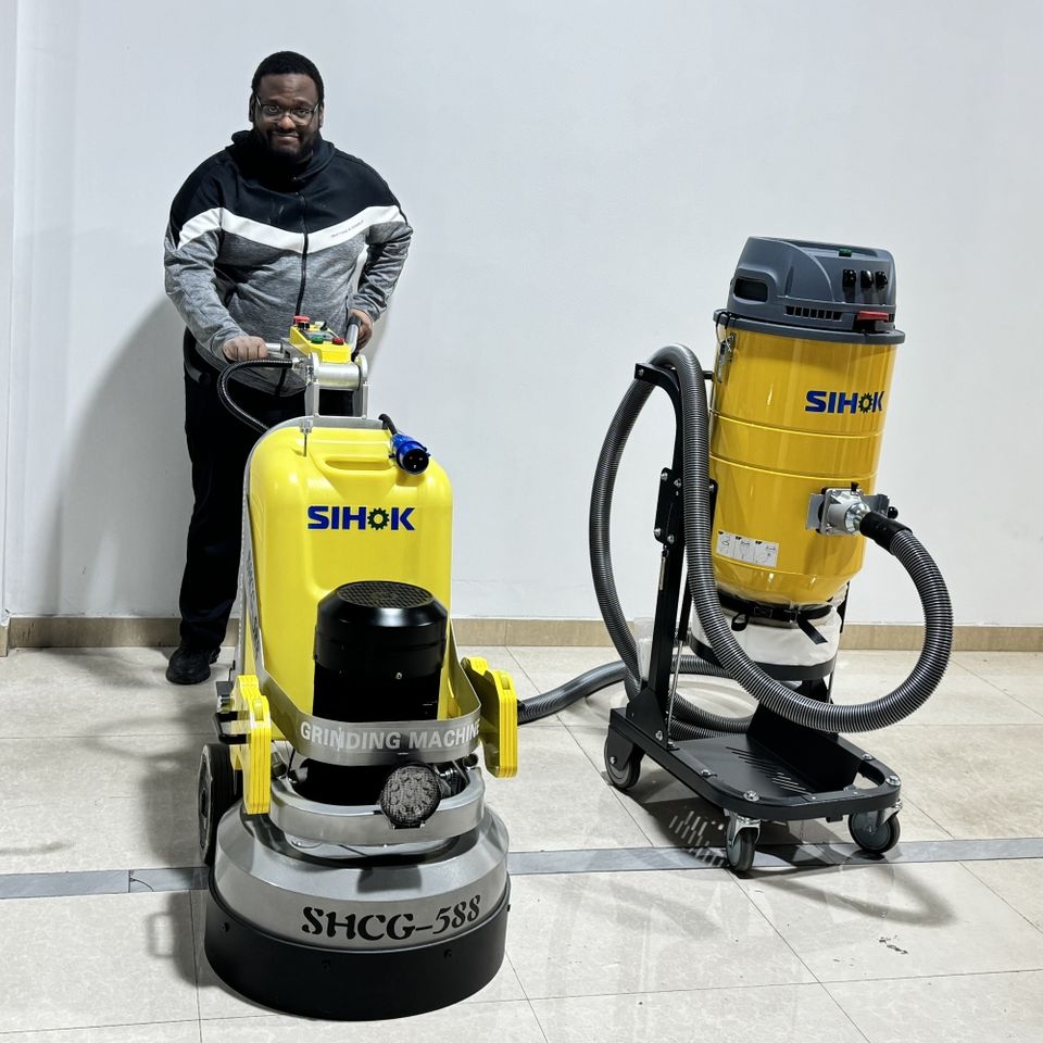 Walk Behind Single Phase 220V Cement Marble Floor Grinding Machine ...