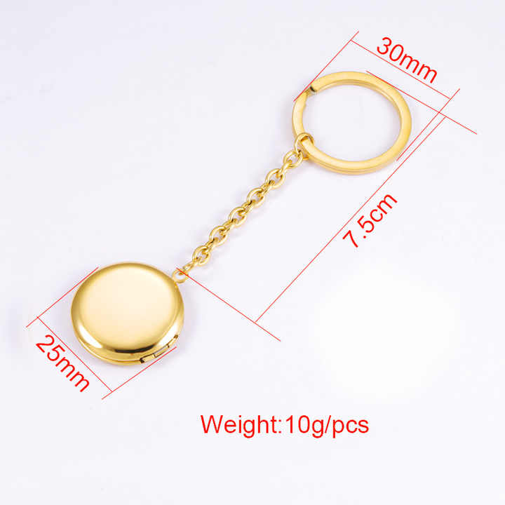 Wholesale Locket Phase Box Sublimation Keychain Stainless Steel ...