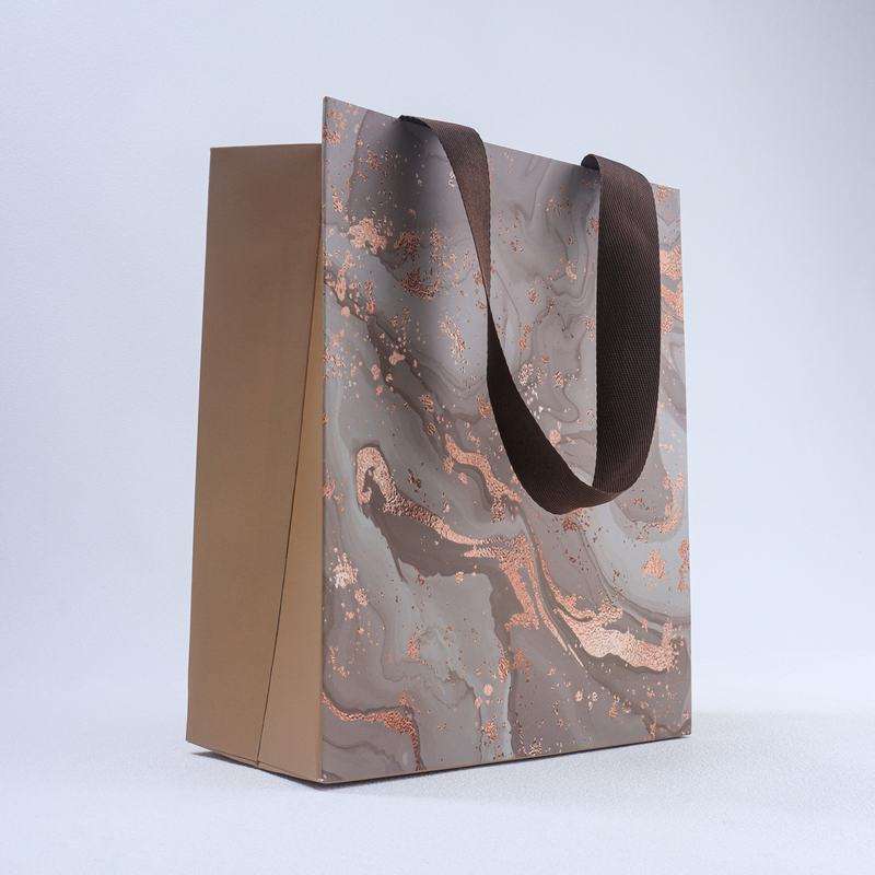 Wholesale Painting Print Paper Bags, Hot Stamping Rose Gold Foil Gift ...