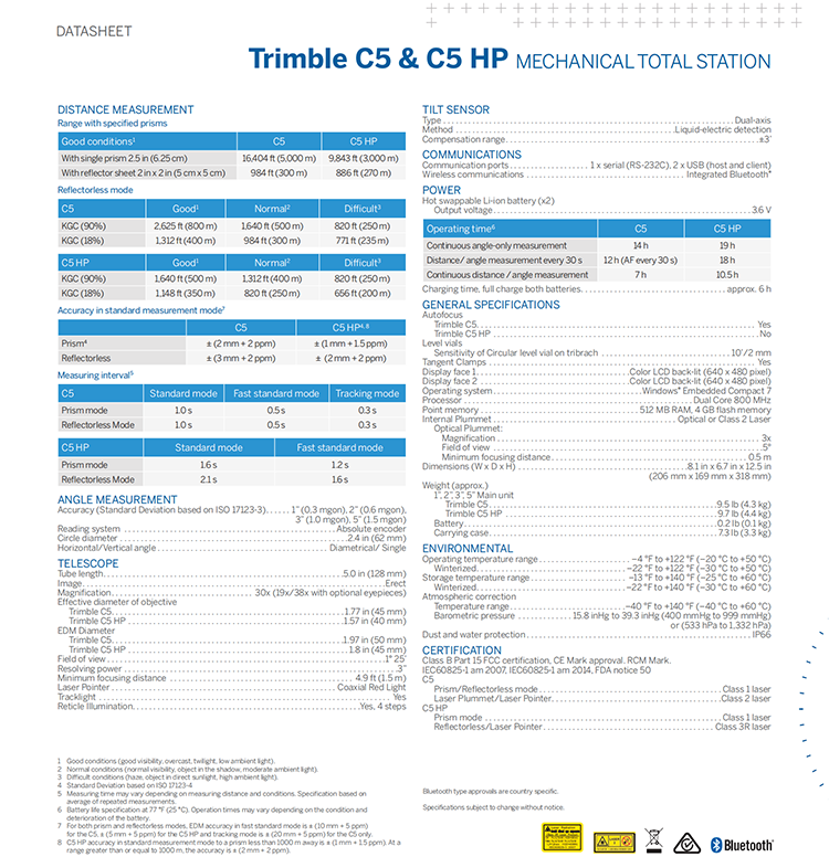Surveying Equipment Best Price Automatic Total Station Trimble C5 2" Total Station