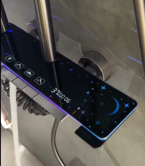Luxury Modern Bathroom LED Display Shower Set for Hotels