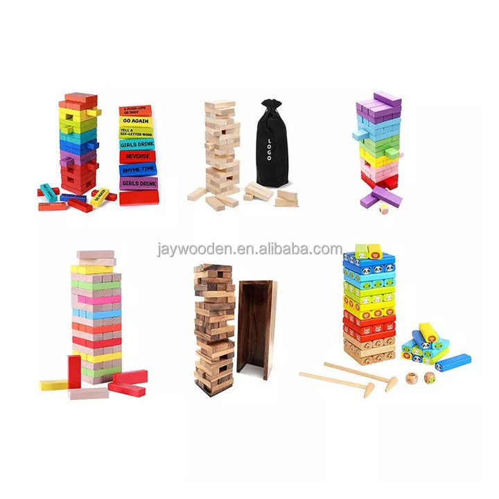 Timber Tower Classic Wooden Block Stacking Game for Kids