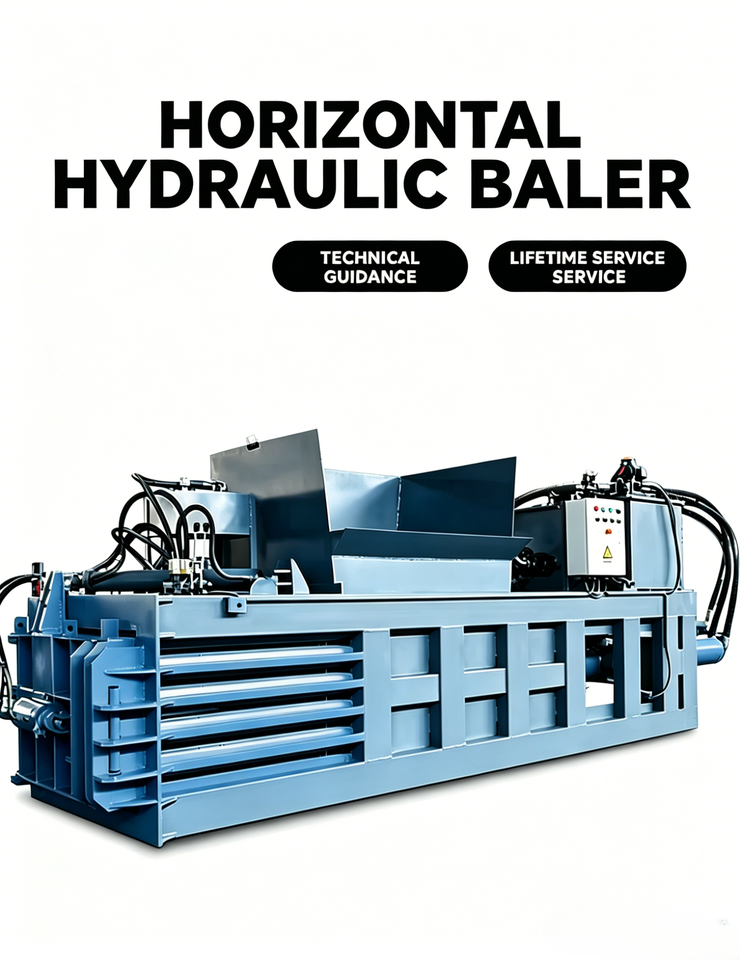 Factory Price Automatic Scrap Metal Horizontal Baler with Customizable ...