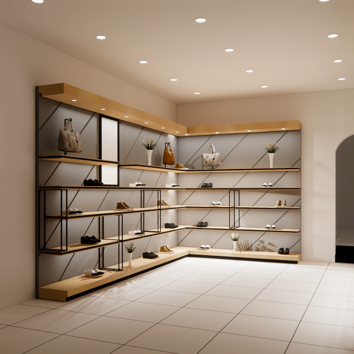 Exquisite Handbags Shop Display Furniture Custom Shoe Showcase Shoe ...