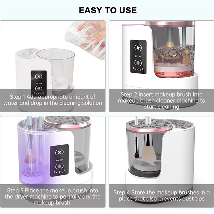 Makeup Brush Dryer & Makeup Brush & Tools & Sponges Washer Combined ...