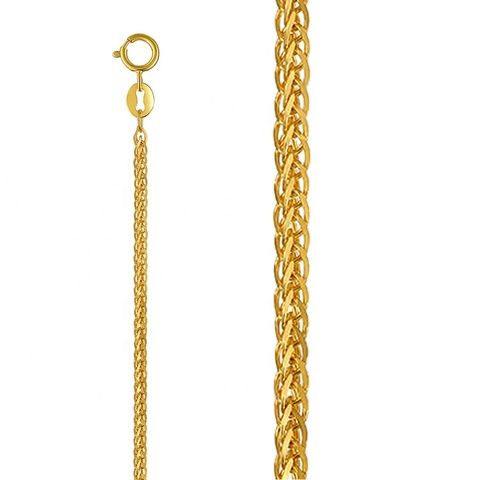 9k Real Gold Plated Rope Chain 2mm Men Chain Necklace Women Chains 16 ...