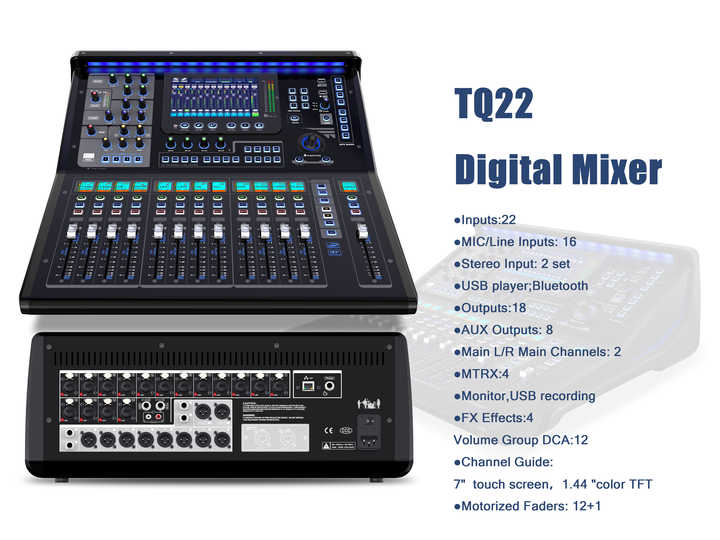 TQ22 Professional 16-Channel Digital Audio Console Mixer