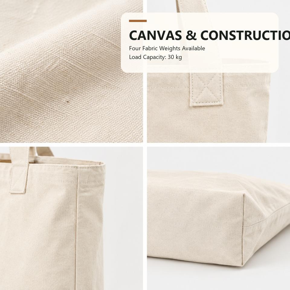Large Capacity Casual Printable Canvas Tote Bag, Thickened Literary ...