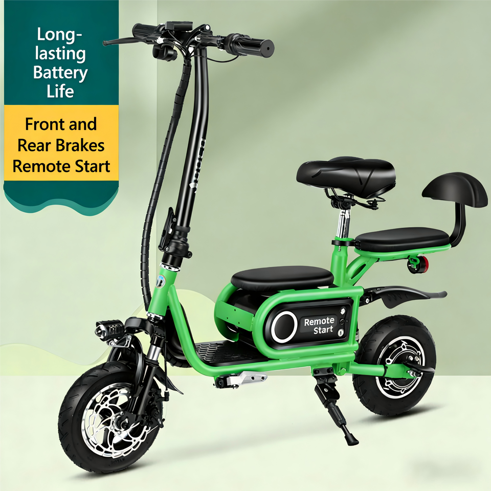 2 Wheels Electric Scooter with Seat - Stable Structure for Daily City ...