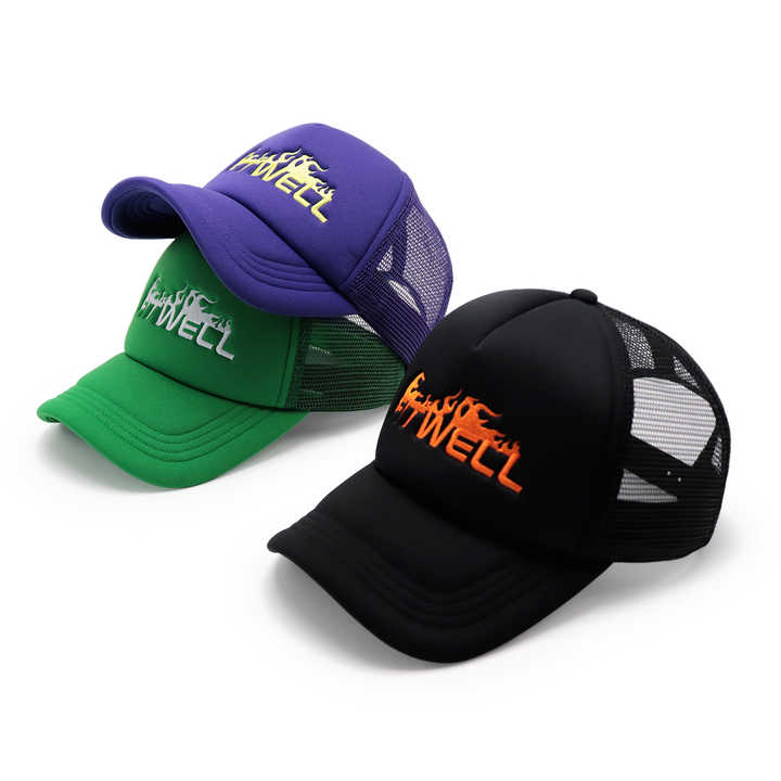 Design Your Own Embroidery Logo for Foam Mesh Trucker Caps