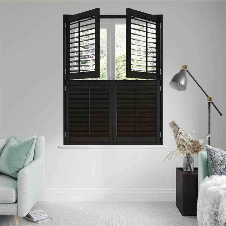 Modern PVC/Solid Wood Plantation Shutter Louvers for Kitchen Living ...