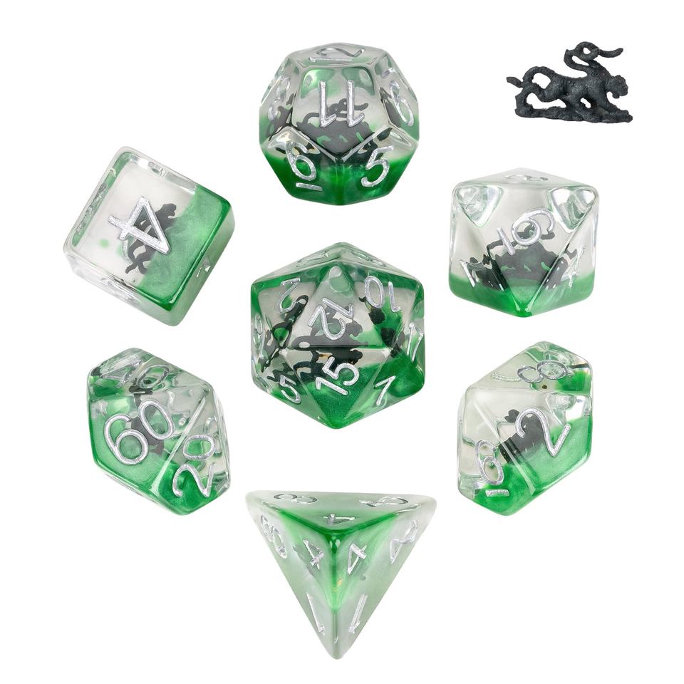 For Customizable Polyhedral Resin Dice Set-7-Piece DND Demon Series ...