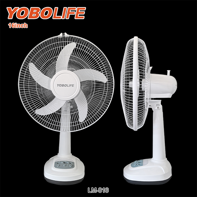 Yobolife 16 Inch Solar Table Fan - Efficient Cooling & Charging