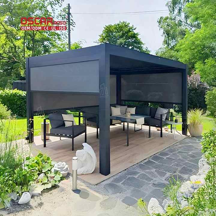 3X3M Outdoor Veranda Wood Garden S Canvas Shade Shelter Backyard Patio ...