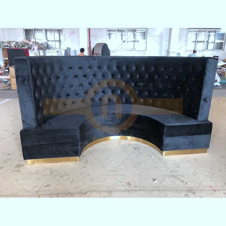 Foshan Bar Furniture Comfortable Velvet Sofas For Clubs