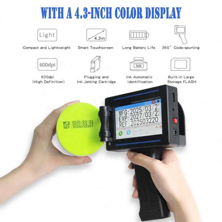 2025 Newest Mini Handheld Inkjet Printer Hand Held Portable Ink Jet ...