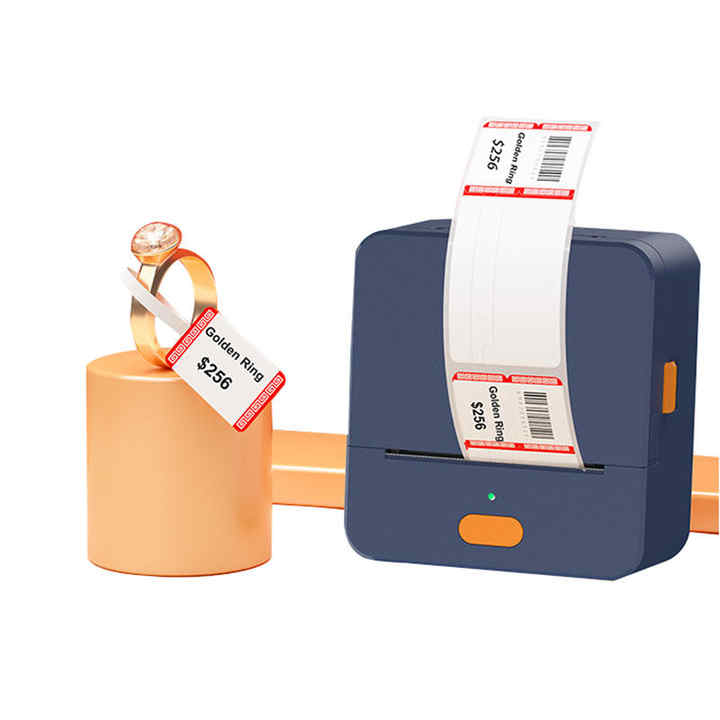 2 Inch Gold Mini Thermal Printer Tag Label Sticker Wireless Cellphone ...