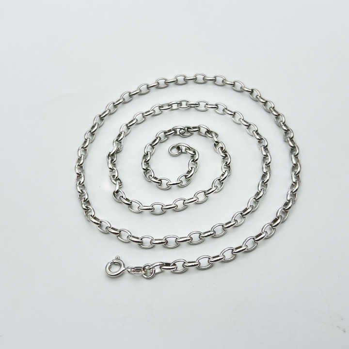 Wholesale Classic 925 Sterling Silver Jewelry - Oval & O Chain Necklace