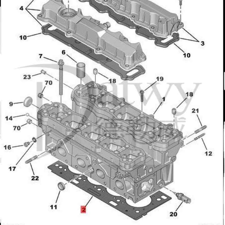 Peugeot Citroen 16v Cylinder Head Gasket - OE 9804548280