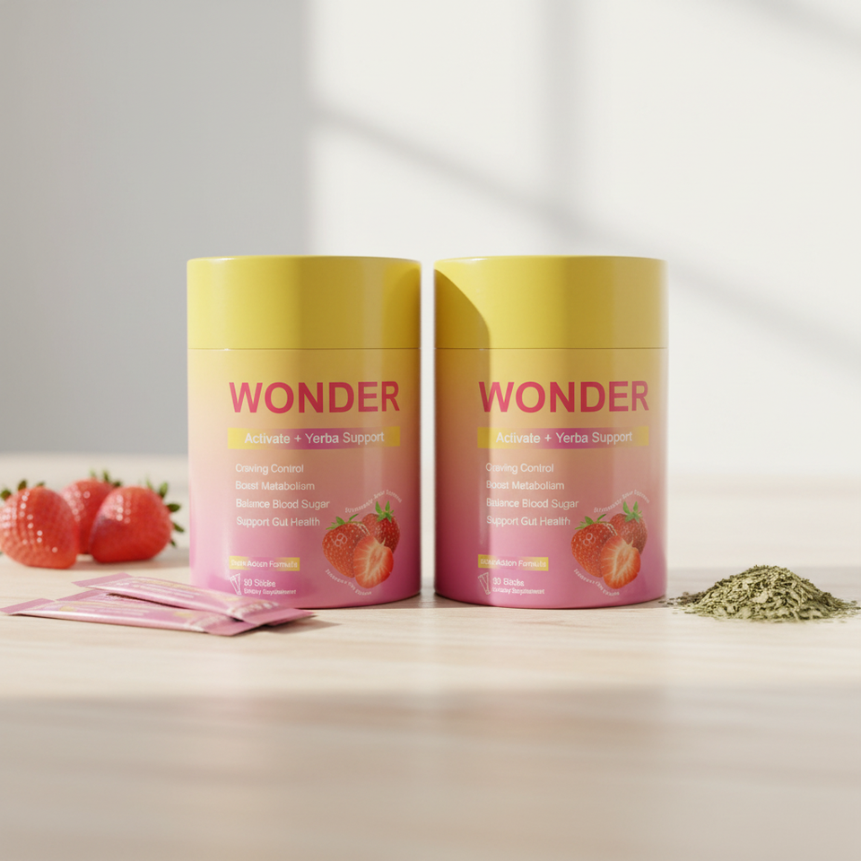 Strawberry Wonder Booster Supplement Powder with Yerba Mate Honey Plant ...
