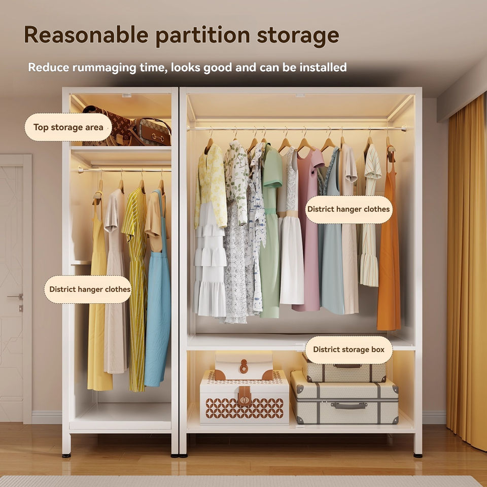 Multifunction Dust-proof Steel Transparent Door Plastic Clothing ...