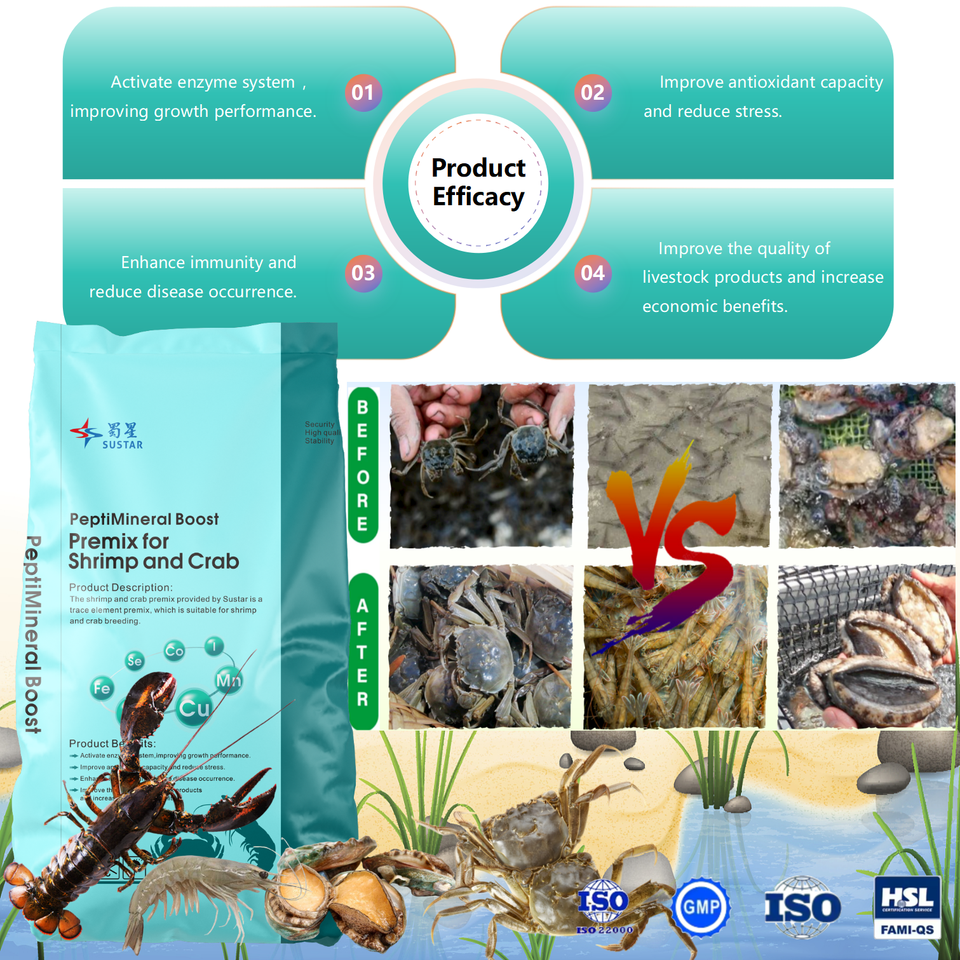 Animal Feed Additives Powder Shrimp Growth Booster 0.1% Shrimp and Crab ...