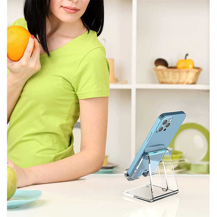 Acrylic Cell Phone Stand Portable Clear Phone Stand Durable Anti Slip ...