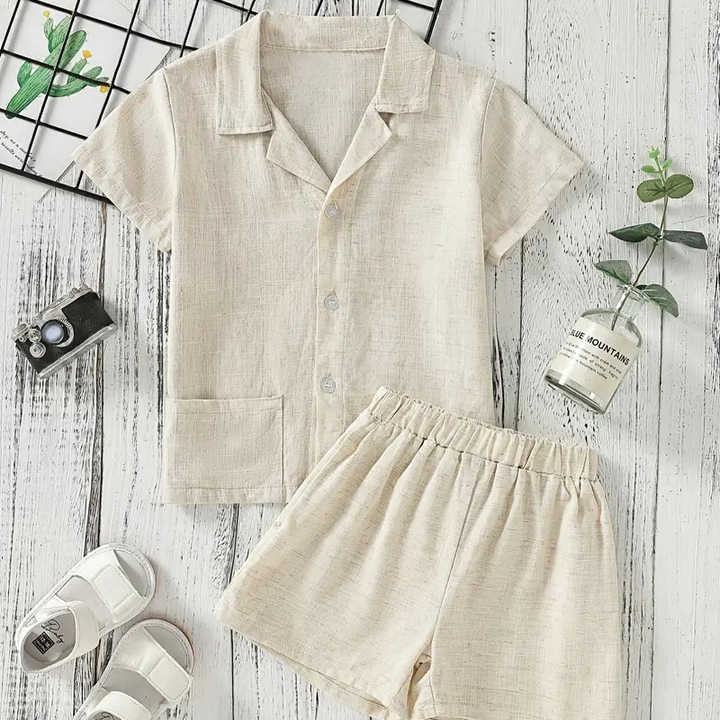 Organic Kids Linen Set - Custom Boys Clothing Sets