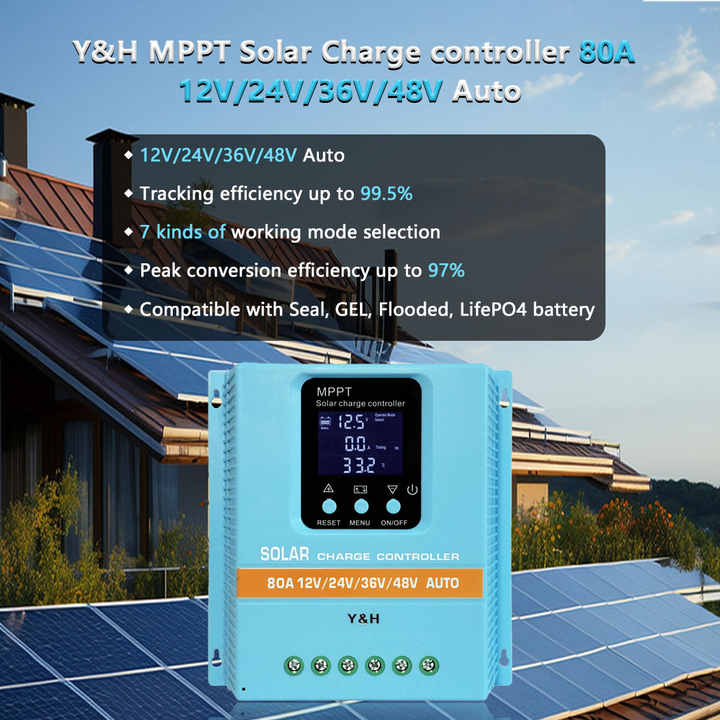 Y&H MPPT 80A Solar Charge Controller - Intelligent & Reliable