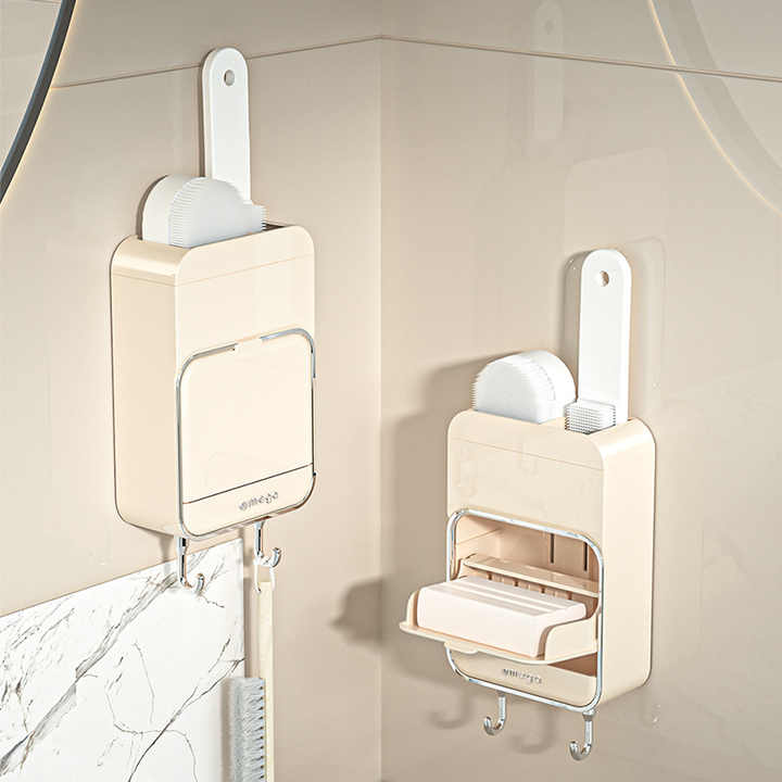 Modern Design Household Wall Hanging Toilet Soap Box with Lid PP ...