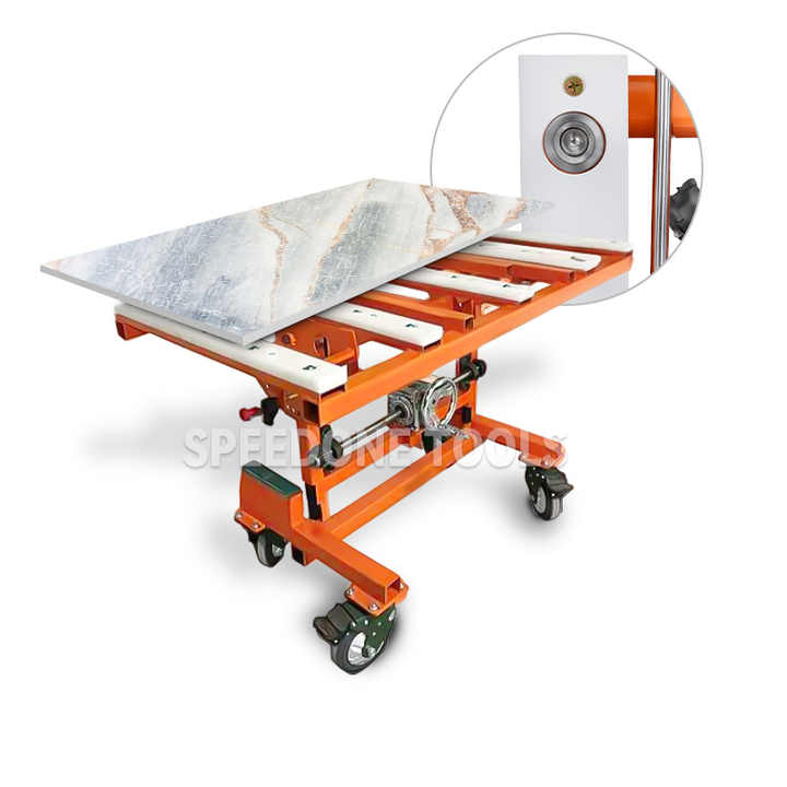 Electric Lift Slab Transport Cart - Ideal for Kitchen Installations