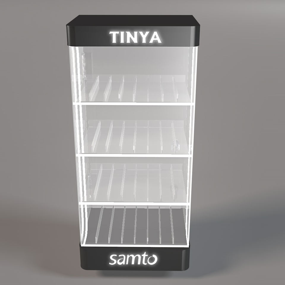 Custom Floor Cigarette Showcase - Smoke Shop Decor Wholesale