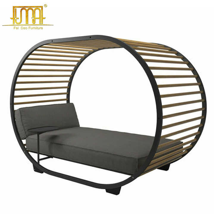Aluminum Frame Commercial Outdoor Luxury Garden Daybed with Canopy