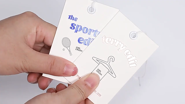 Luxury Custom Screen Print Name Logo Cloth Clear PVC Tags