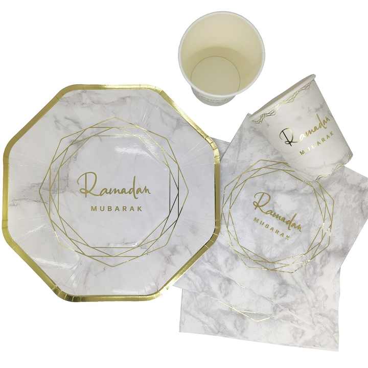 Ramadan Mubarak Party Supplies Ramadan Mubarak Tableware Disposable ...