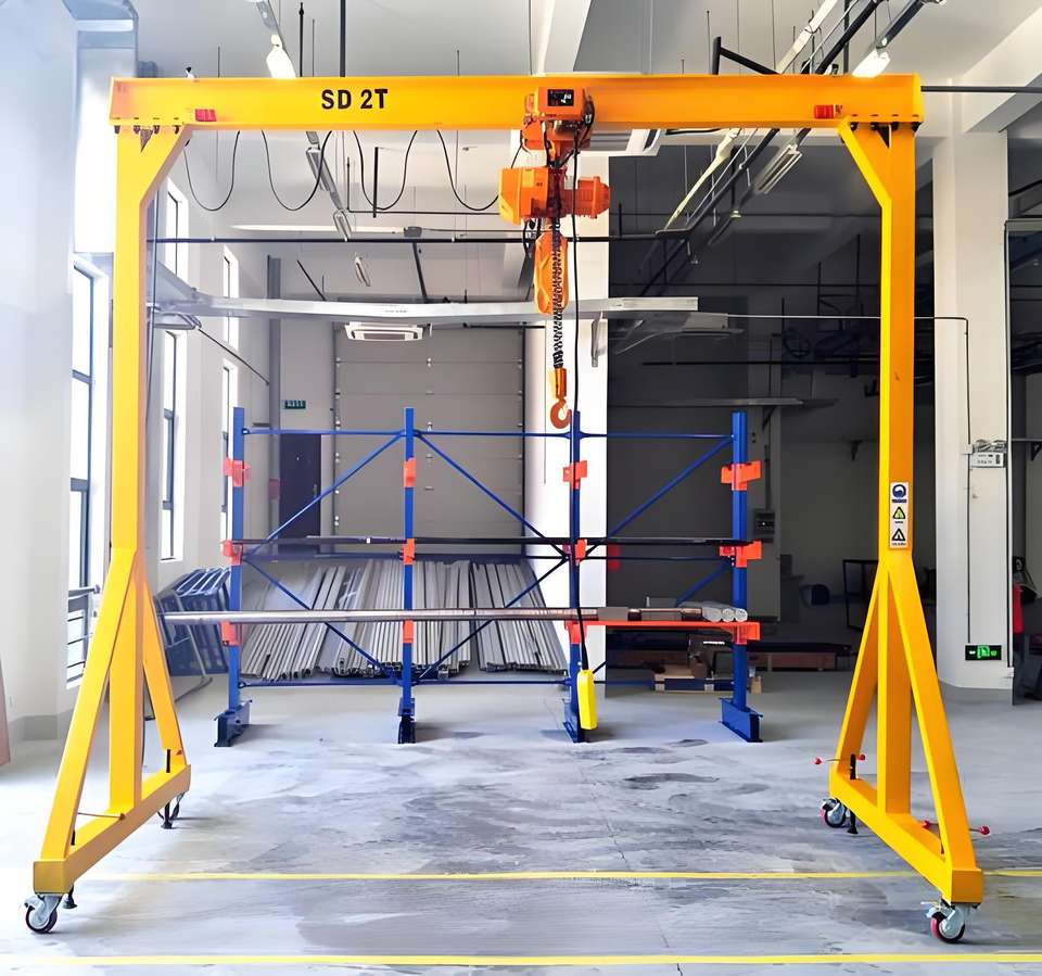 Easy Installation Portable Mini Gantry Crane Warehouse Crane Hand Push Type Gantry Crane ...
